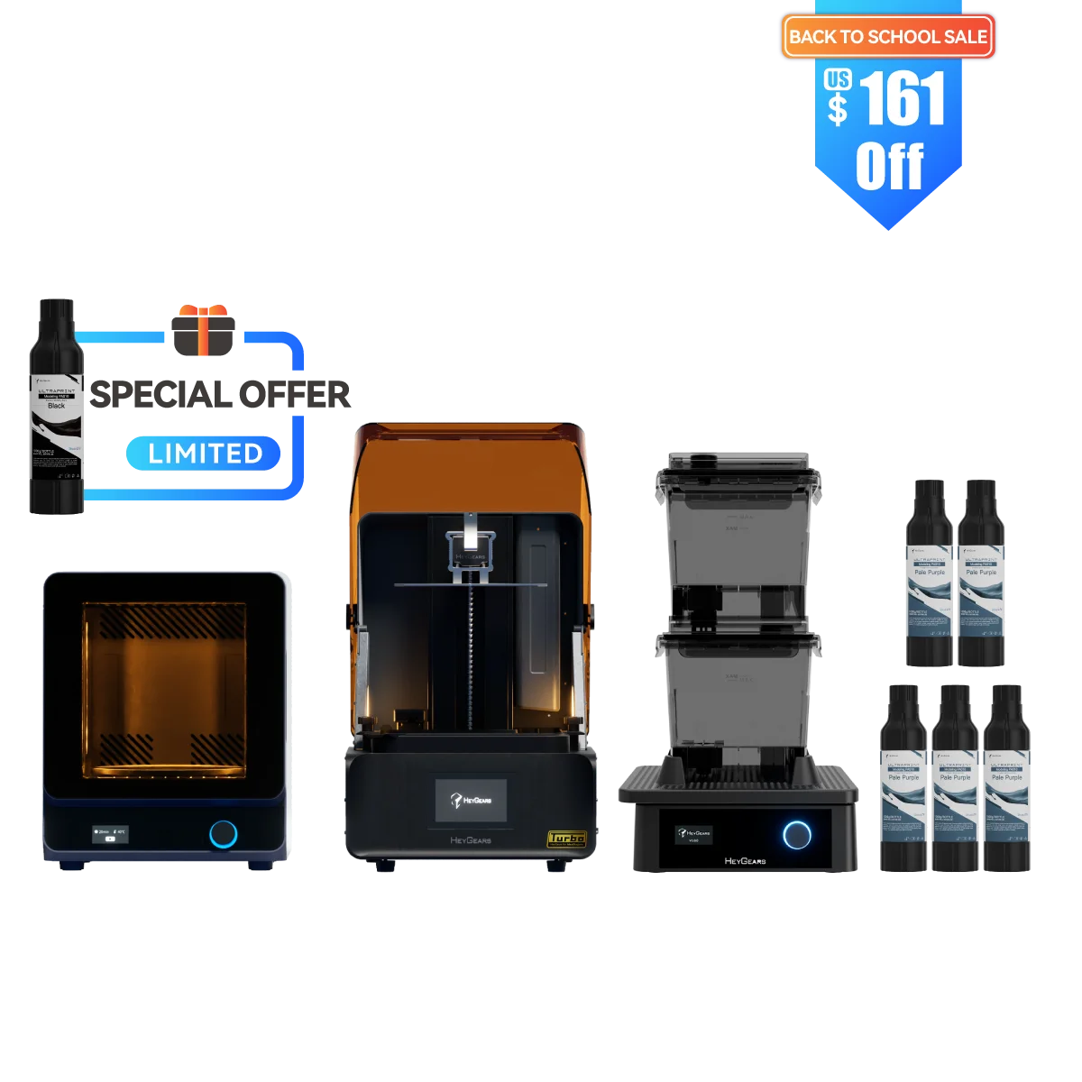 Reflex RS Turbo Combo - 3D Printing Combo - HeyGears – HeyGears Resin ...